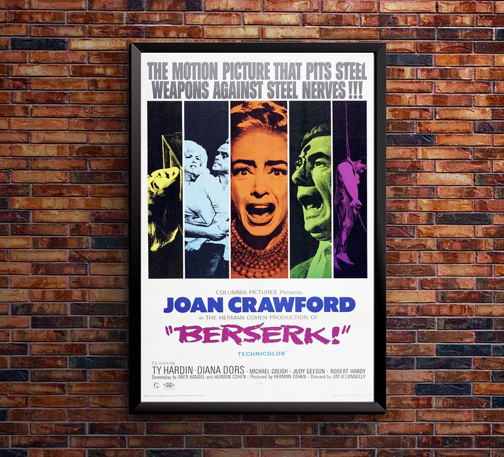 Berserk! 1967 - Diana Dors - Vintage Classic Movie Poster – Lost Island Trading Company