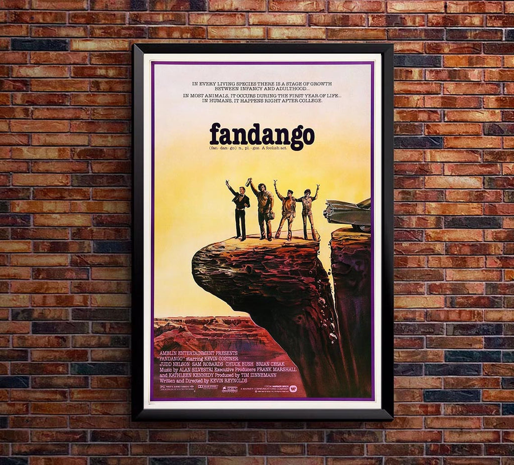 Fandango 1985 - Kevin Costner - Vintage Classic Movie Poster – Lost Island Trading Company