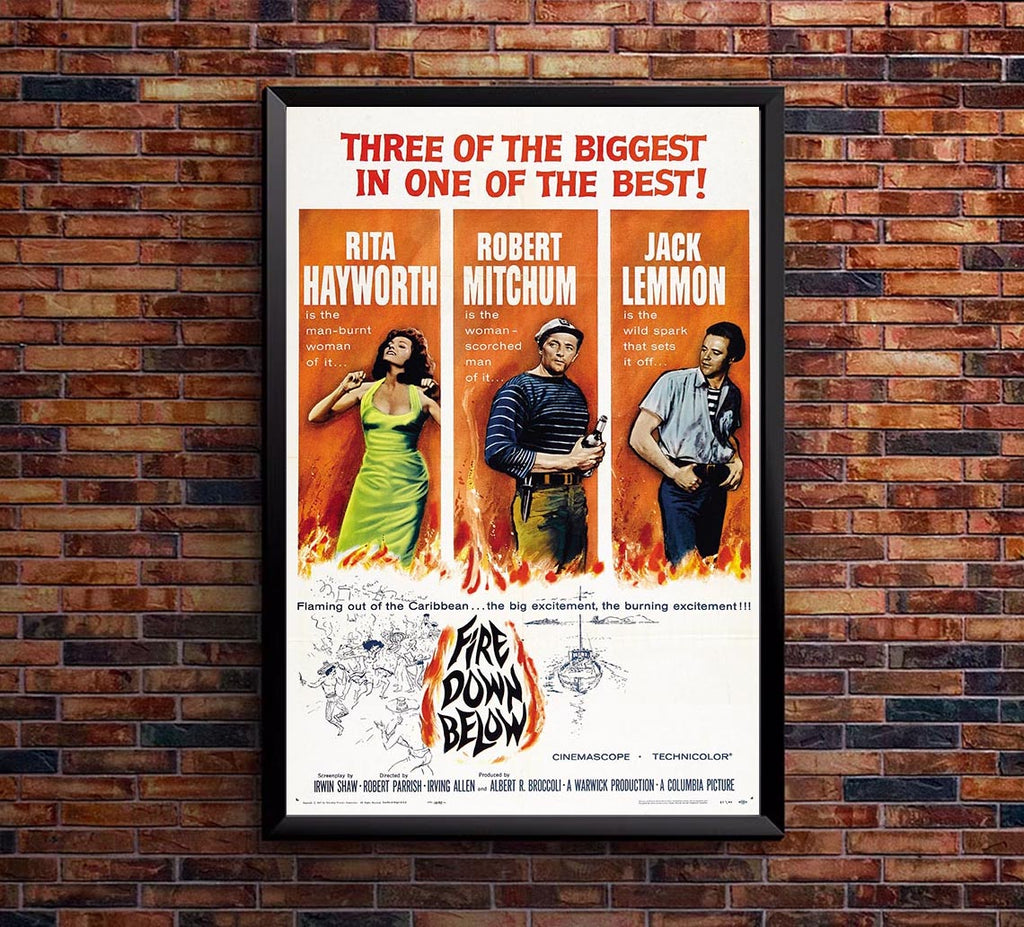 Fire Down Below 1957 - Robert Mitchum - Vintage Classic Movie Poster – Lost Island Trading Company