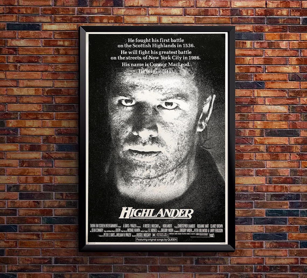 Highlander 1981 - v2 - Sean Connery - Vintage Classic Movie Poster – Lost Island Trading Company