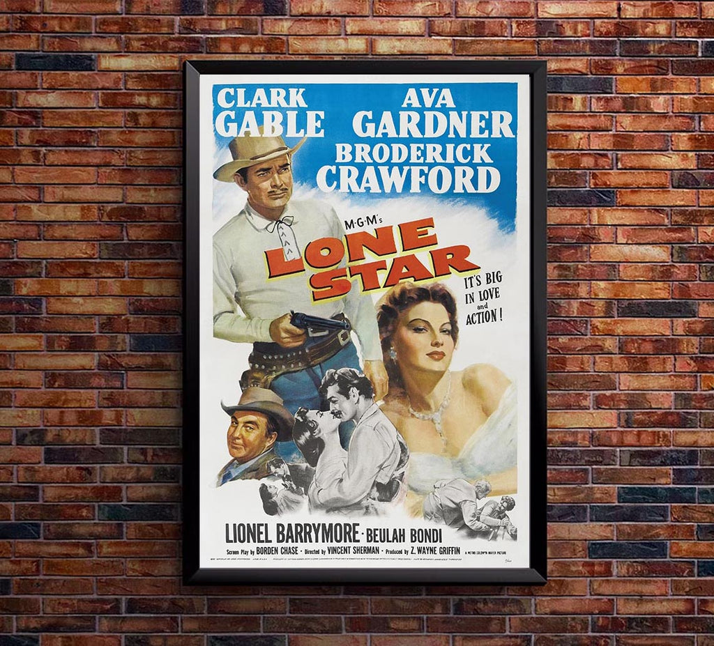 Lone Star 1952 – Vintage Classic Movie Poster – Lost Island Trading Company