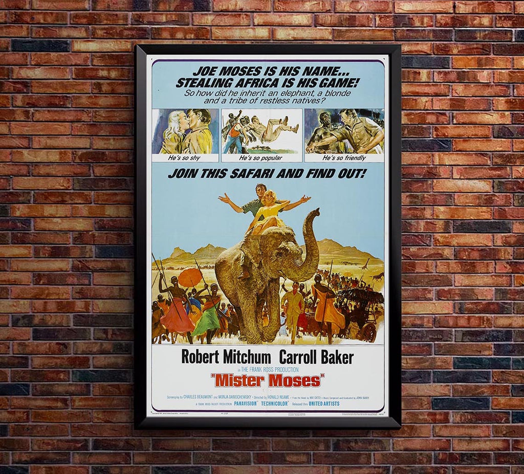 Mister Moses 1965 - Robert Mitchum - Vintage Classic Movie Poster – Lost Island Trading Company