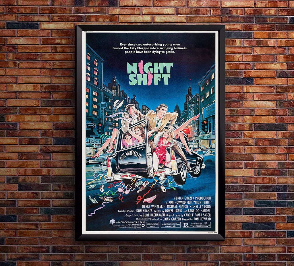 Night Shift 1982 - Kevin Costner - Vintage Classic Movie Poster – Lost Island Trading Company
