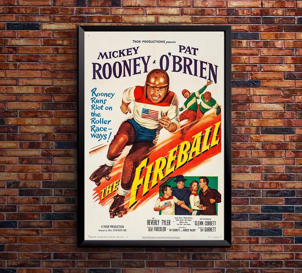 The Fireball 1950 - Mickey Rooney - Vintage Classic Movie Poster - Mar – Lost Island Trading Company