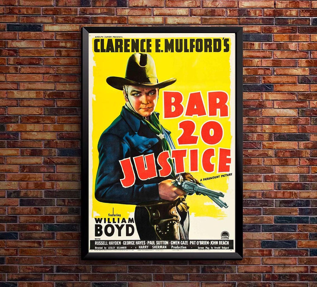 Bar 20 Justice 1938 - William Boyd - Classic Western Movie Poster ...