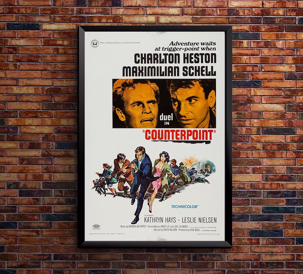 Counterpoint 1967 - Charlton Heston - Vintage Classic Movie Poster ...