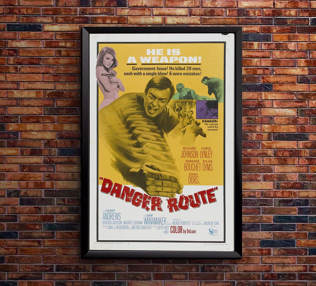 Danger Route 1967 - Diana Dors - Vintage Classic Movie Poster – Lost ...