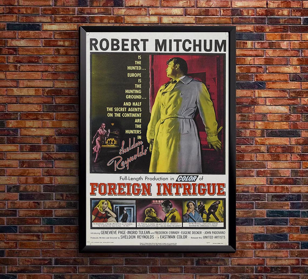 Foreign Intrigue 1956 - Robert Mitchum - Vintage Classic Movie Poster ...