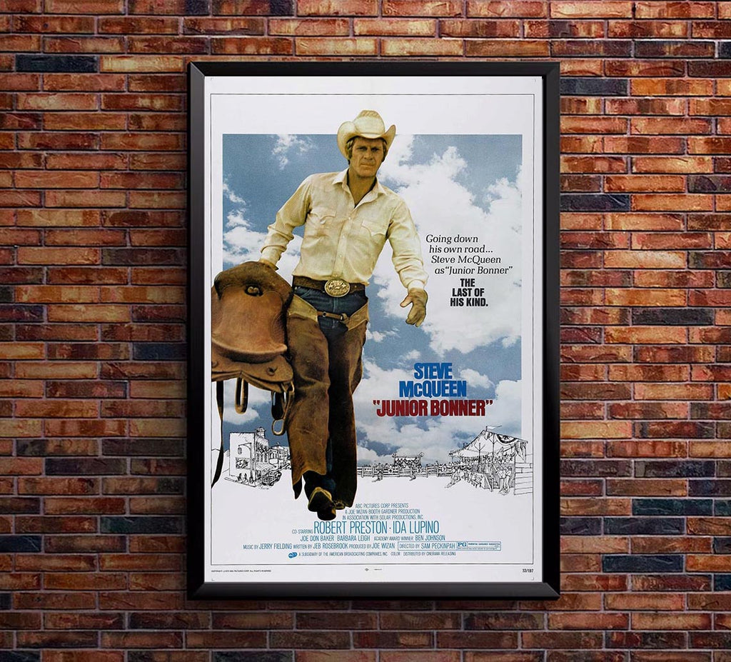 Junior Bonner 1972 - Steve McQueen - Vintage Classic Movie Poster ...