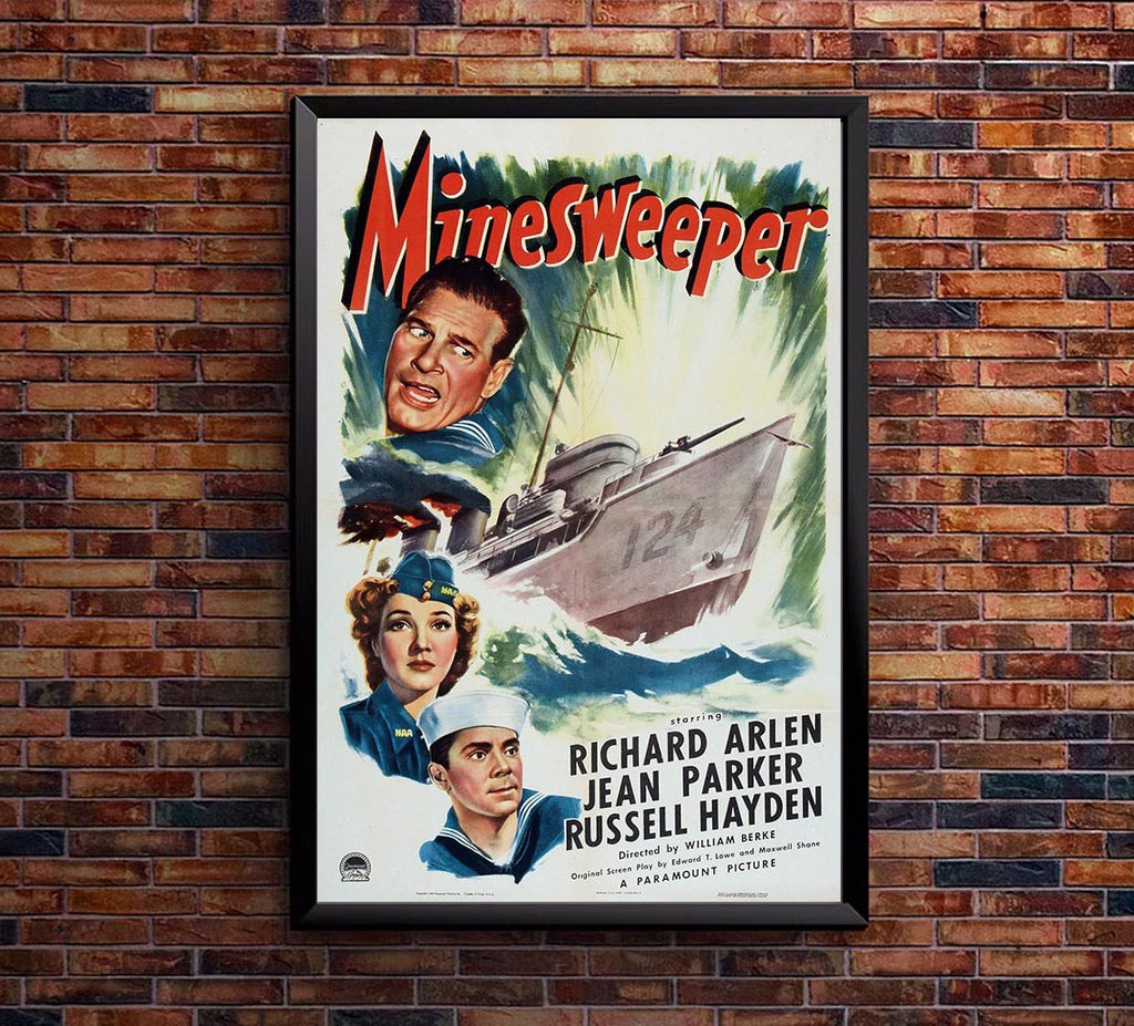 Minesweeper 1943 - Robert Mitchum - Vintage Classic Movie Poster – Lost ...