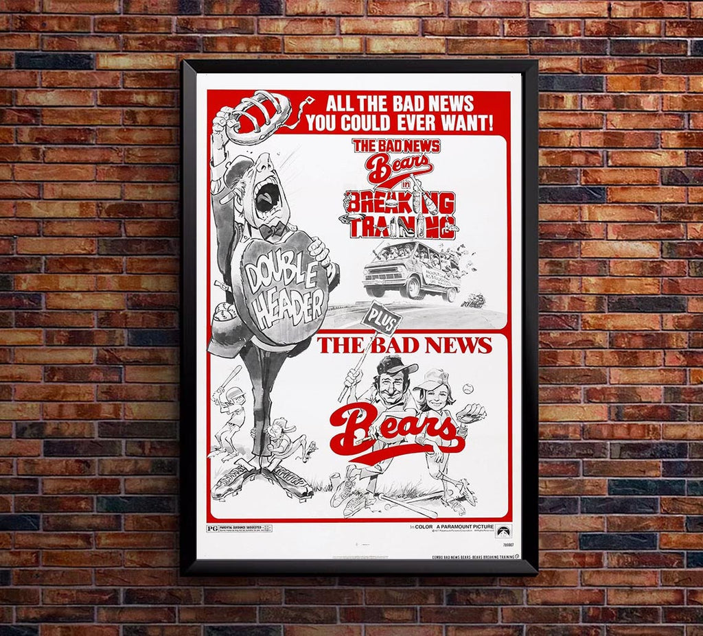 The Bad News Bears - Double Feature - Vintage Sports Classic Movie Pos ...