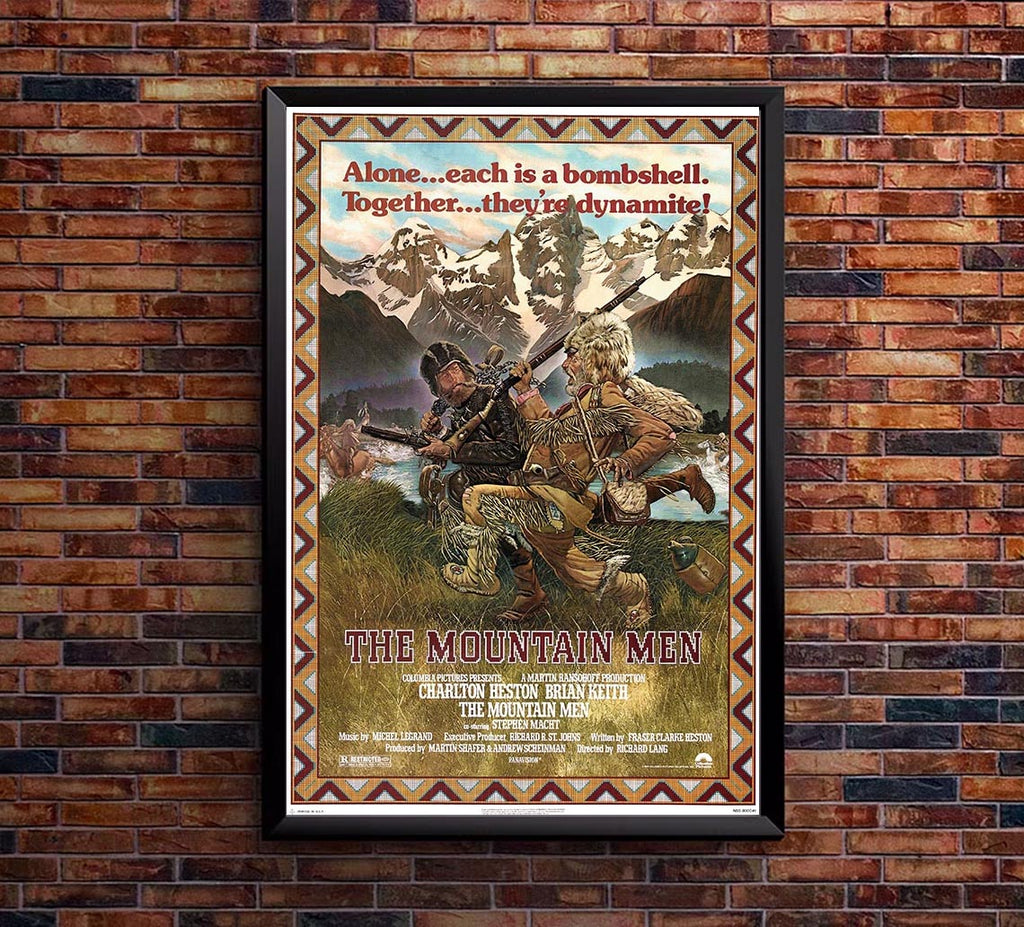 The Mountain Men 1980 - Charlton Heston - Vintage Classic Movie Poster ...